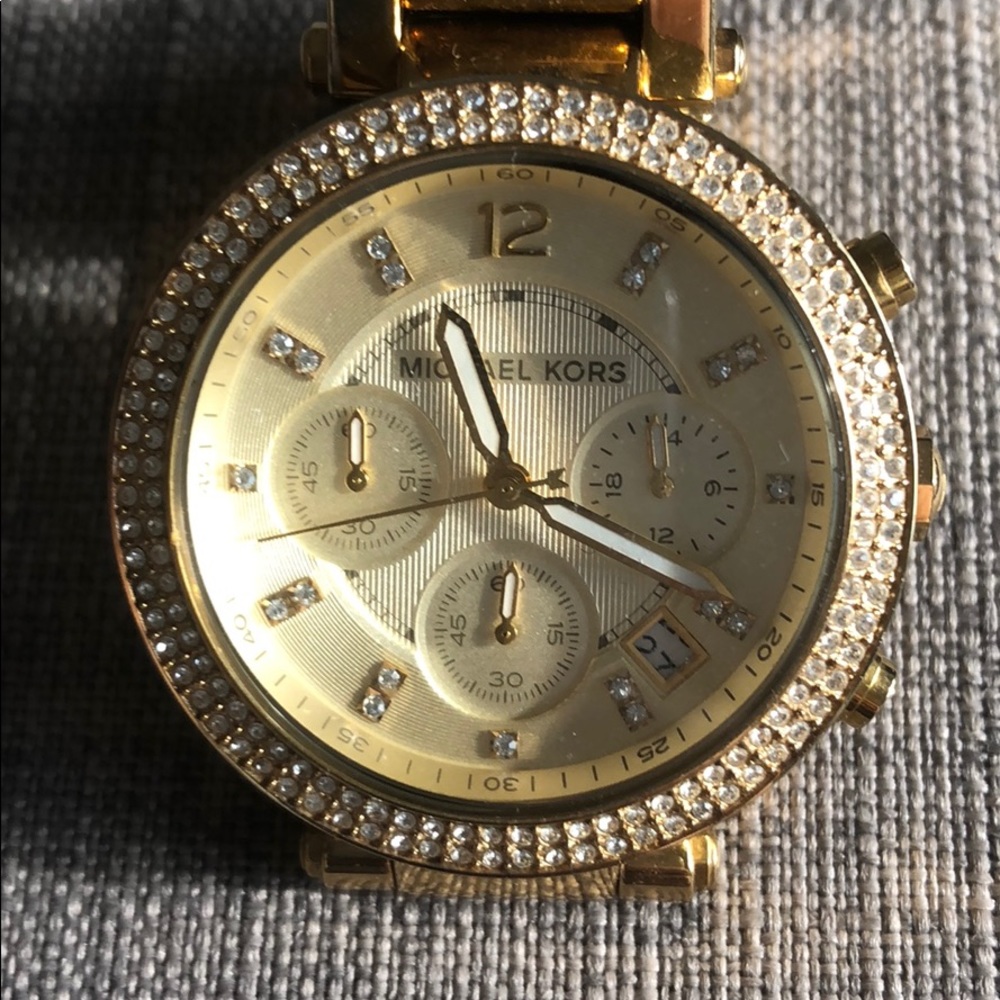 Michael Kors Gold Pave Diamond Watch - Gem